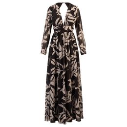 Kraimod Kleid Damen Gr&ouml;&szlig;e 46 beige / schwarz Winterkleid