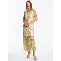ana alcazar Abendkleid 'Wadani' Damen Gr&ouml;&szlig;e 36 gold / wei&szlig; Winterkleid