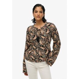 Superdry Bluse Damen Größe S grün / rosa / schwarz