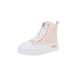 Ital-Design Sneaker Damen Gr&ouml;&szlig;e 38 beige / gold / wei&szlig;