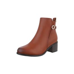 Ital-Design Stiefelette Damen Gr&ouml;&szlig;e 41 camel Winterschuhe