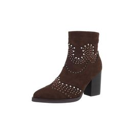 Ital-Design Stiefelette Damen Gr&ouml;&szlig;e 41 braun / silber Winterschuhe