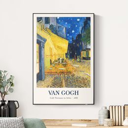 Akustik-Wechselbild Vincent van Gogh - Caf&eacute;-Terrasse in Arles - Museumsedition