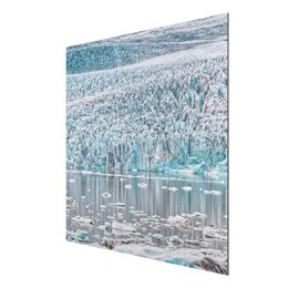 Bilderwelten Alu-Dibond Outdoor Bild Gletscher auf Island