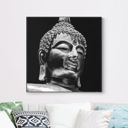 Wechselbild Buddha Statue Gesicht