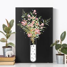 Akustik-Wechselbild Blumen im Reagenzglas