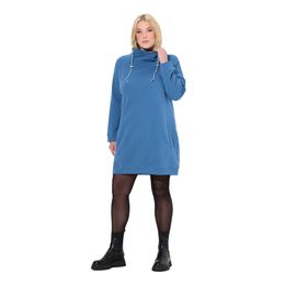Ulla Popken Kleid Damen Gr&ouml;&szlig;e 62/64 blau Winterkleid