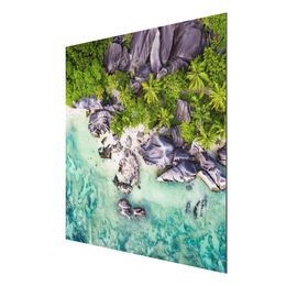 Bilderwelten Alu-Dibond Outdoor Bild Versteckter Strand