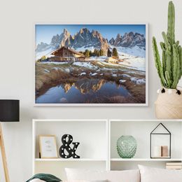 Bilderwelten Bild mit Rahmen Bergh&uuml;tte