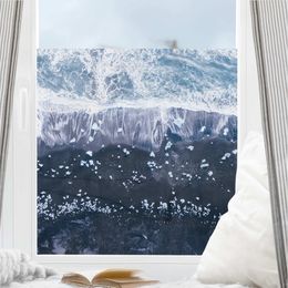 Bilderwelten Fensterfolie Natur Motiv Sichtschutz blau - Luftbild - J&ouml;kuls&aacute;rl&oacute;n in Island - Landschaft Wohnzimmer Schlafzimmer K&uuml;che
