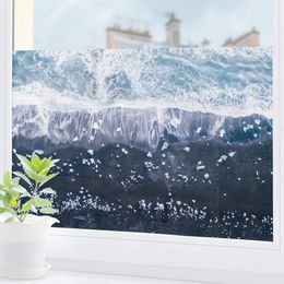 Bilderwelten Fensterfolie Natur Motiv Sichtschutz blau - Luftbild - J&ouml;kuls&aacute;rl&oacute;n in Island - Landschaft Wohnzimmer Schlafzimmer K&uuml;che