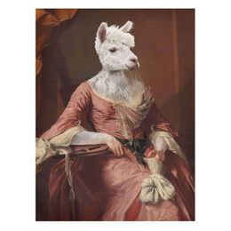 Bilderwelten Leinwandbild Lady Alpaca