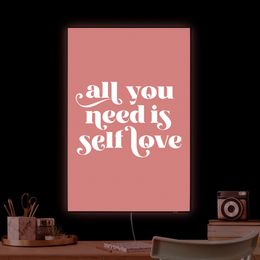LED-Wechselbild Selbstliebe - Spruch
