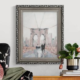 Bilderwelten Leinwandbild mit Barockrahmen Spaziergang am Morgen I