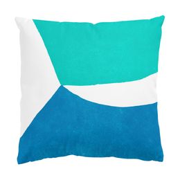 Bilderwelten Dekokissen Kissenbezug 2er Set t&uuml;rkis originell Pop Art - Formen in Farbe - T&uuml;rkis Blau Duo - Bett Couch Sofakissen Bezug-in 40x40 50x50 60x60