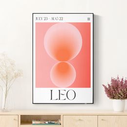 Akustik-Wechselbild L&ouml;we - Neon Poster