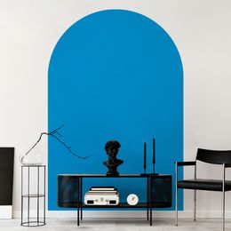 Bilderwelten Rundbogen Tapete Enzian - Schlafzimmer Wohnzimmer - hinterm Bett - halbrund rund - selbstklebend Fototapete