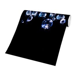 Bilderwelten Tapete - Fototapete Diamanten - Luxus Diamonds Schwarze - Wandtapete Schlafzimmer Wohnzimmer - auch selbstklebend