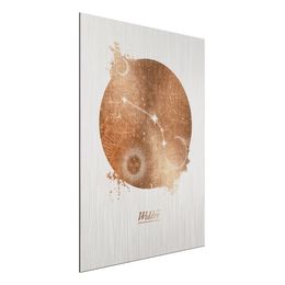 Bilderwelten Alu-Dibond Outdoor Bild Sternzeichen Widder Gold