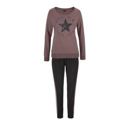 Buffalo Pyjama Damen Gr&ouml;&szlig;e XL braun / schwarz / wei&szlig; Winterkleid
