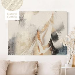Bilderwelten Leinwandbild Goldene abstrakte Wintermalerei