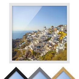 Bild mit Rahmen Oia auf Santorini