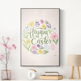 Akustik-Wechselbild Frohe Ostern mit Tulpen