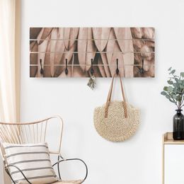 Bilderwelten Wandgarderobe Federn in Rosegold
