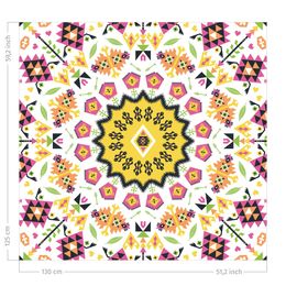 Bilderwelten Vorhang nach Ma&szlig; blickdicht Verdunkelung Spirituell Orientalisch bunt - Azteken Boho Mandala III - Mandala Wohnzimmer Schlafzimmer