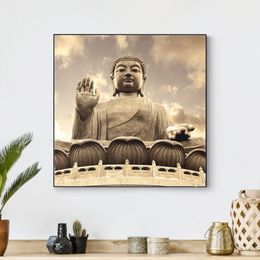 Wechselbild Gro&szlig;er Buddha Sepia