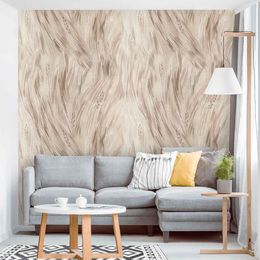 Bilderwelten Gr&auml;sertapete Fototapete Aquarell Weizen in Beige Natur hell modern Gr&auml;ser Wohnzimmer Bildtapete nach Ma&szlig; selbstklebende Vliestapete