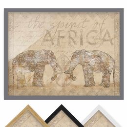 Bild mit Rahmen Vintage Collage - Spirit of Africa