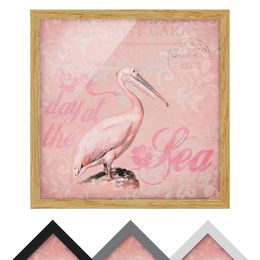 Bild mit Rahmen Shabby Chic Collage - Pelikan
