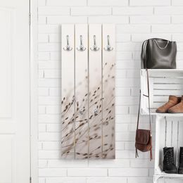 Bilderwelten Wandgarderobe einzigartig Blumen Landhaus Flurgarderobe - Zarte Gr&auml;ser im Windschatten - Gr&auml;ser Garderobenpaneel Flur