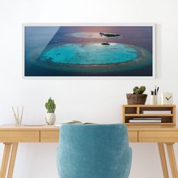 Bild mit Rahmen Paradies im Ozean
