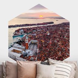 Hexagon Fototapete selbstklebend Venedig