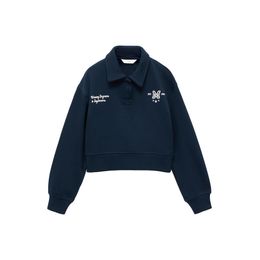 Mango Kids Sweatshirt 'TENISET' M&auml;dchen Gr&ouml;&szlig;e 128 navy / wei&szlig;