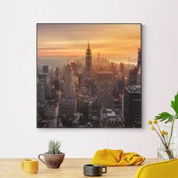 Wechselbild Manhattan Skyline Abendstimmung