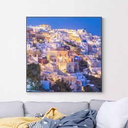 Wechselbild Santorini at night