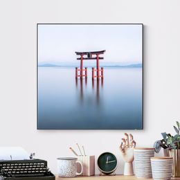 Wechselbild Torii im Wasser