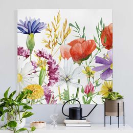 Bilderwelten Leinwandbild Aquarellierte Blumen