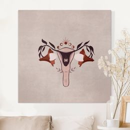 Leinwandbild Boho Uterus