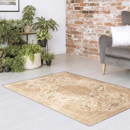 Bilderwelten Teppich Vintage Blüten Teppich Creme