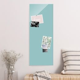 Bilderwelten Glasbild Unifarben t&uuml;rkis Glas Wandbild - Pastellt&uuml;rkis - Deko Wohnzimmer Schlafzimmer