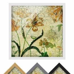 Blumen Bild mit Rahmen Vintage Grasses