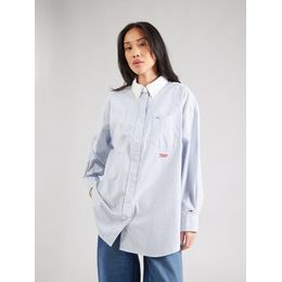 Tommy Jeans Bluse Damen Gr&ouml;&szlig;e XXS hellblau / wei&szlig;