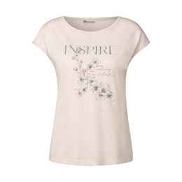 Street One T-Shirt Damen Größe M creme / dunkelgrau