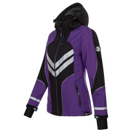 Rock Creek Outdoorjacke Damen Gr&ouml;&szlig;e L brombeer / schwarz / silber / wei&szlig;