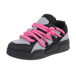 Ital-Design Sneaker Damen Gr&ouml;&szlig;e 41 stone / schwarz