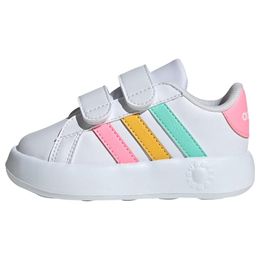 adidas originals Sneaker 'Grand Court 2.0' Jungen Gr&ouml;&szlig;e 25.5 t&uuml;rkis / goldgelb / hellpink / wei&szlig;